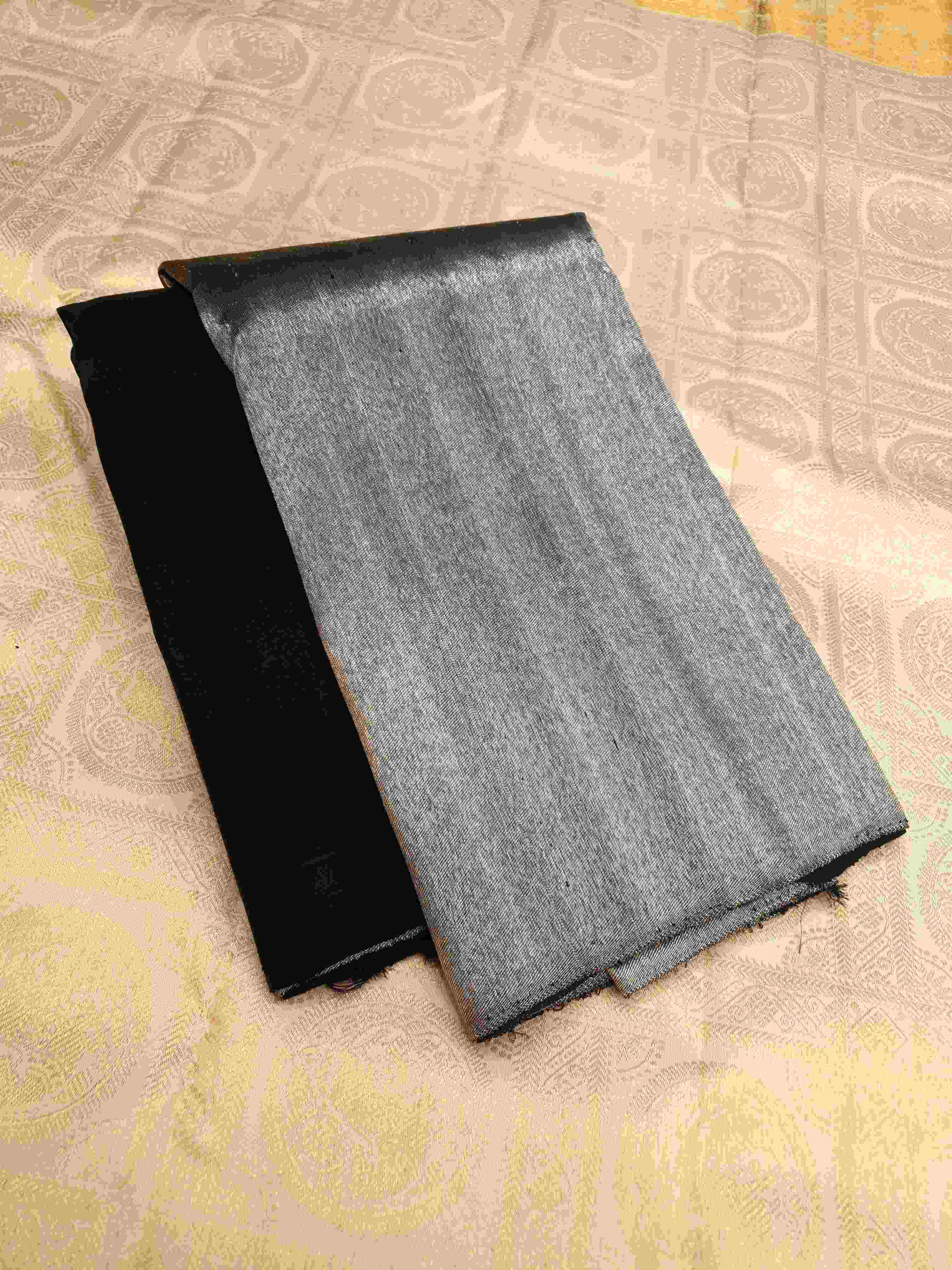 Black Kanchipuram Handloom 2G Silver Pattu Silk Saree